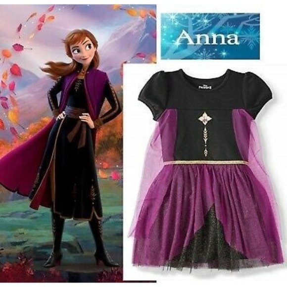 Disney | Dresses | Disney Frozen Dress Cape Costume Gown Girls Kids ...